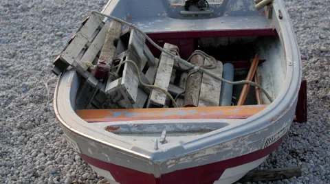 Closer look of the front of the boat | Stock Video | Pond5