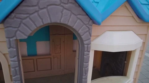 Closer look of the plastic house on the ... | Stock Video | Pond5