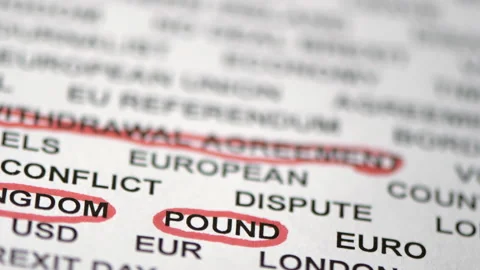 Closer look of the words with red circle... | Stock Video | Pond5