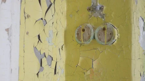 A closer look of the yellow paint inside... | Stock Video | Pond5