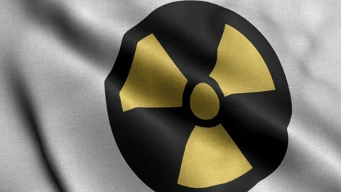Closeup 4K waving flag of the nuclear lo... | Stock Video | Pond5