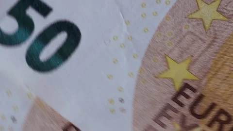 closeup 50 euro banknotes of european un... | Stock Video | Pond5