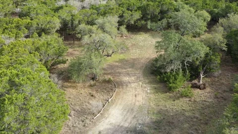 Closeup aerial view Texas Hill Country n... | Stock Video | Pond5