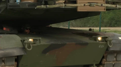 closeup of army driver in m1a1 abrams ta... | Stock Video | Pond5