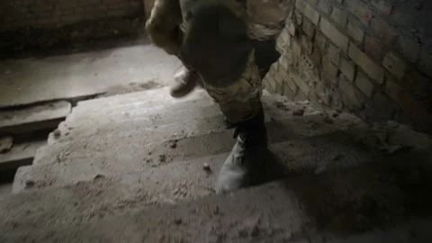 Closeup of army soldiers feet climbing u... | Stock Video | Pond5