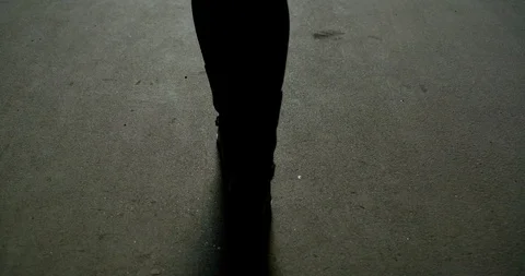 closeup back view of legs of woman, walk... | Stock Video | Pond5