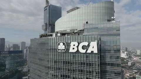 Closeup of BCA bank logo | Stock Video | Pond5