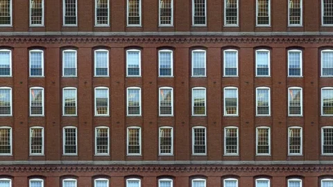 Closeup of a building exterior in a loop... | Stock Video | Pond5