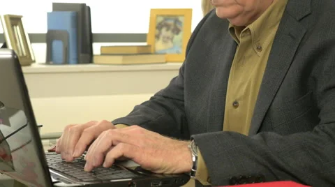 closeup of businessman typing on his lap... | Stock Video | Pond5