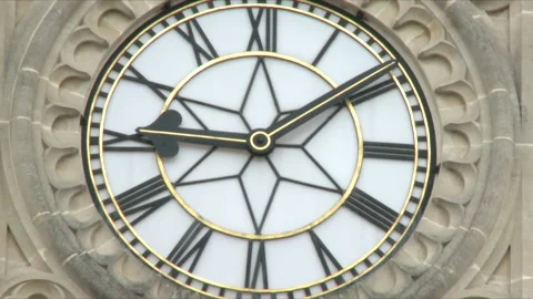Closeup of the Clock Face at Bristol Tem... | Stock Video | Pond5