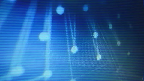 Closeup of computer monitor with blue an... | Stock Video | Pond5