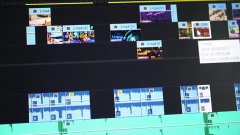 Closeup of computer monitor with video e... | Stock Video | Pond5