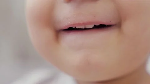 Closeup Cropped Lower Face Part View of ... | Stock Video | Pond5