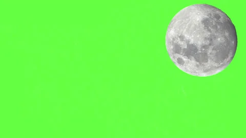 Closeup Details Of Full Moon On Green Sc... | Stock Video | Pond5