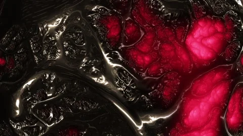 Closeup fantasy chaos liquid waves in da... | Stock Video | Pond5