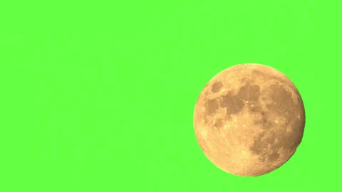Closeup Of Full Moon Rising Quickly On G... | Stock Video | Pond5