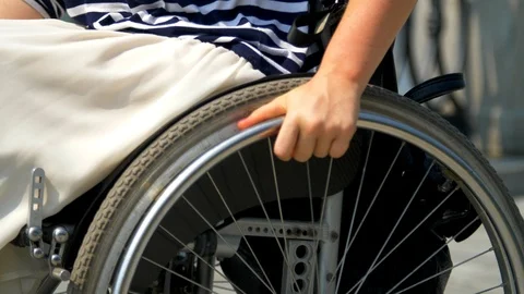 Closeup of girl hand turning wheels on h... | Stock Video | Pond5