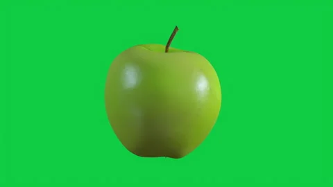 Closeup green apple rotation tuning on g... | Stock Video | Pond5