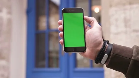 Closeup hand of man touching vertical gr... | Stock Video | Pond5