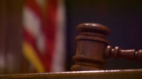 Closeup of Judge Hitting Gavel in Courtr... | Stock Video | Pond5