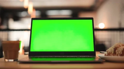 Closeup of Laptop with Green Screen Chro... | Stock Video | Pond5