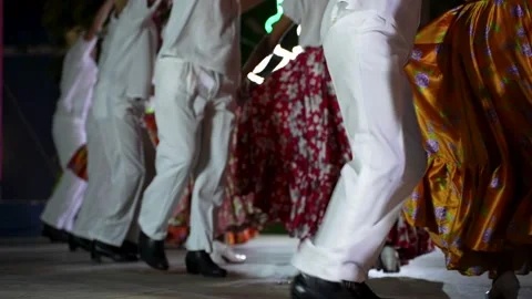 Closeup of men and women dancing a Mexic... | Stock Video | Pond5