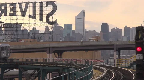 Closeup Metro train pass New York City s... | Stock Video | Pond5