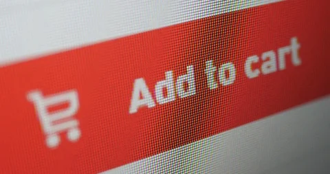 Closeup of mouse cursors click at add to... | Stock Video | Pond5