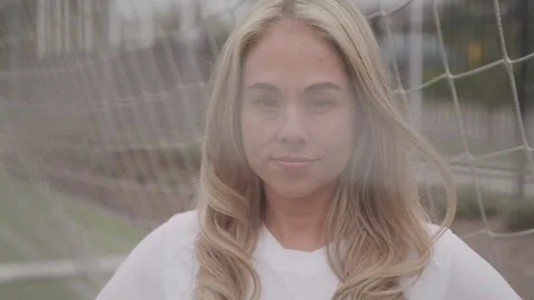 Closeup Portrait of a Female Soccer Play... | Stock Video | Pond5