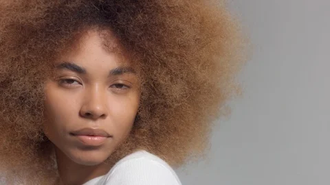 closeup portrait of mixed race black wom... | Stock Video | Pond5