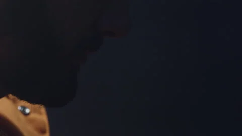 Closeup Profile Shot of a Convict in an ... | Stock Video | Pond5