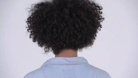 Closeup rear view of young happy African... | Stock Video | Pond5