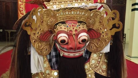 Closeup Shot of Barong, Mystical Creatur... | Stock Video | Pond5