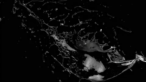 Closeup slow motion liquid water splash ... | Stock Video | Pond5