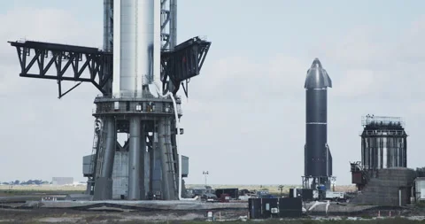 Closeup of a SpaceX Starship launch vehi... | Stock Video | Pond5
