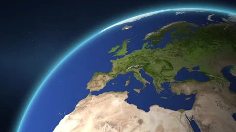 Closeup View of Rotating Earth Planet An... | Stock Video | Pond5