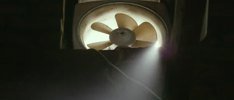 Closeup of a white Exhaust Fan in the ho... | Stock Video | Pond5
