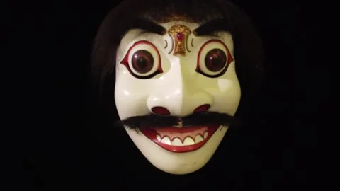 Closeup White Topeng Mask, Drama Theater... | Stock Video | Pond5