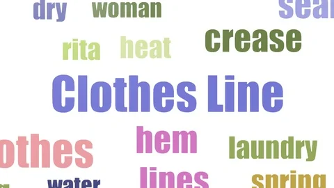 Clothes Line Tag Cloud Animated Isolated... | Stock Video | Pond5