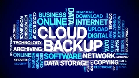 Cloud backup animated word cloud,animati... | Stock Video | Pond5