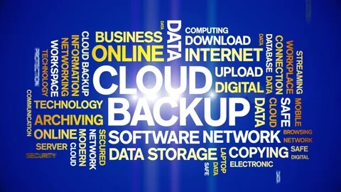 Cloud backup animated word cloud,animati... | Stock Video | Pond5