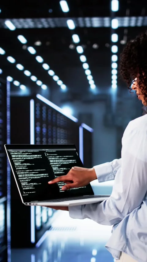 Cloud Computer Engineer Coding In Server... | Stock Video | Pond5