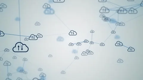 Cloud computing animation, abstract tech... | Stock Video | Pond5