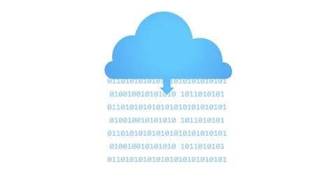 Cloud computing big data algorithm with ... | Stock Video | Pond5