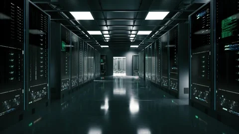 Cloud computing datacenter server room | Stock Video | Pond5