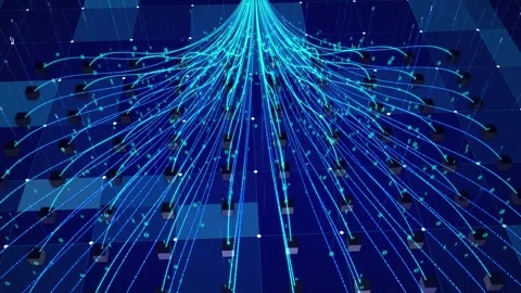 Cloud computing digital computer room da... | Stock Video | Pond5