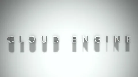 cloud engine 3D title animation white te... | Stock Video | Pond5