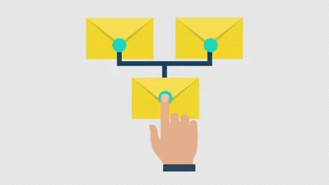 Cloud mail multiple mail 4k animation with After Effects Project File ...