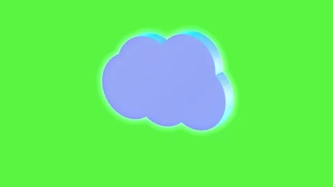 Cloud with neon glow on green screen. We... | Stock Video | Pond5