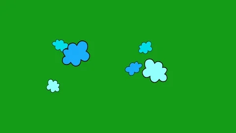 Cloud shapes motion graphics with green ... | Stock Video | Pond5